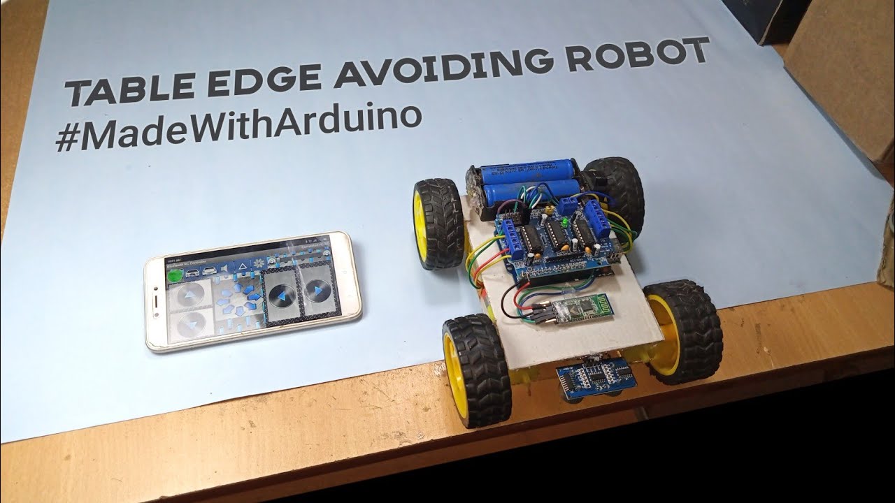 How to Make Table Edge Avoiding Robot || #MadeWithArduino | Roboattic Lab - Robotics Projects ...